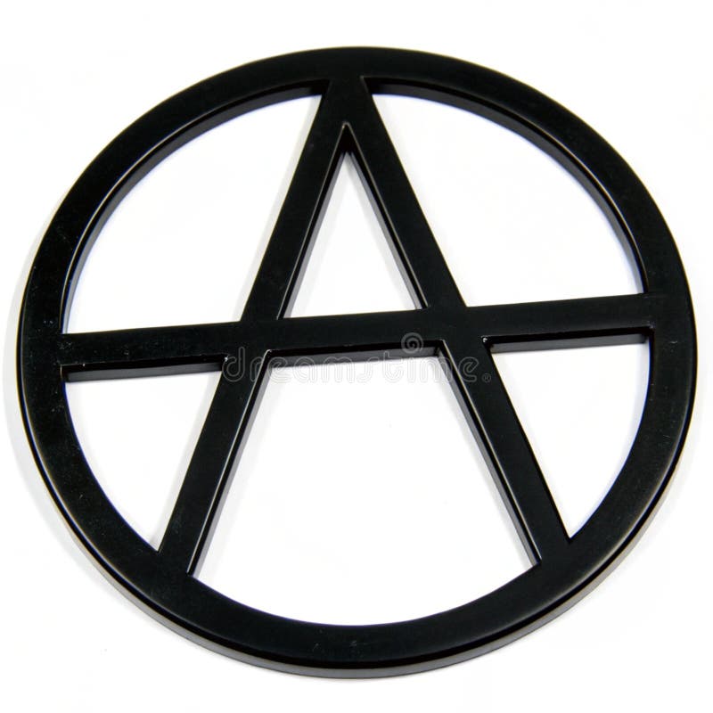 Circle a Anarchy Symbol Isolated on White Background Stock Illustration ...