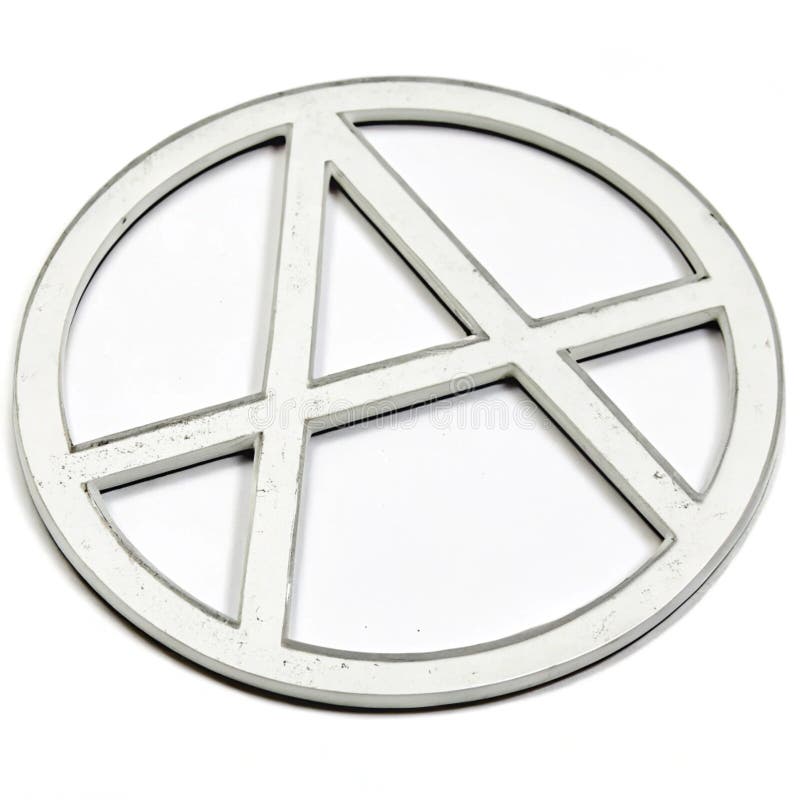 Circle a Anarchy Symbol Isolated on White Background Stock Illustration ...