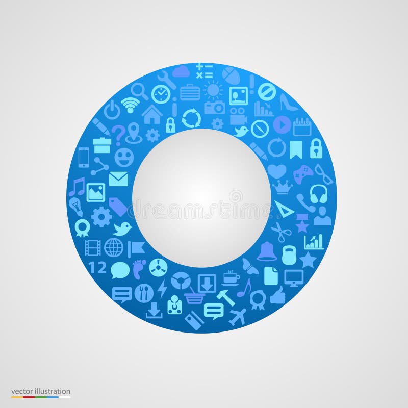Circle of app icons. stock vector. Illustration of market - 49514318