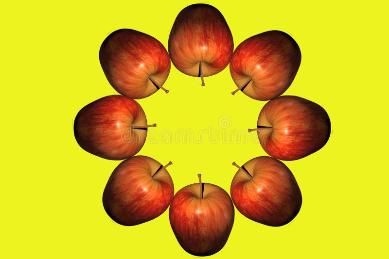 Circle of apples stock illustration. Illustration of candy - 83492914