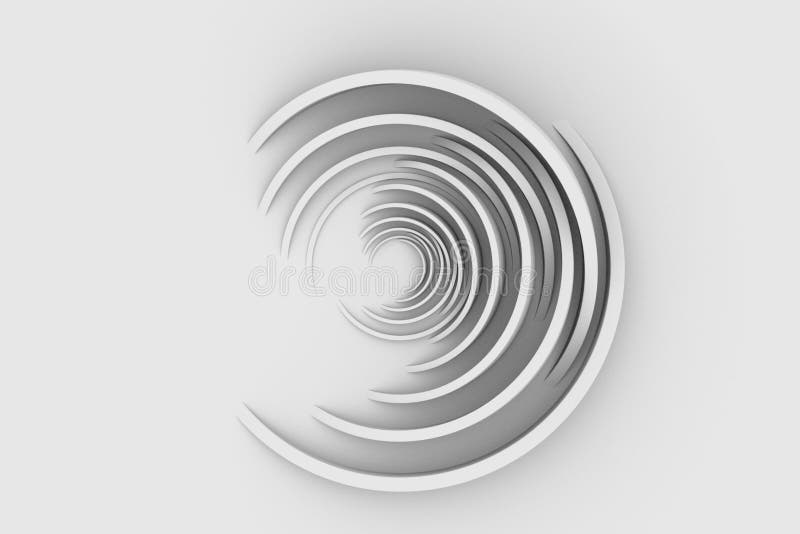 Circle Architectural Background. Modern Concrete Arched Composition in ...