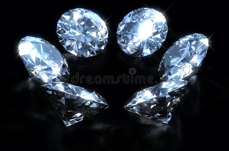 Circle Array of Diamonds stock illustration. Illustration of dispersed ...