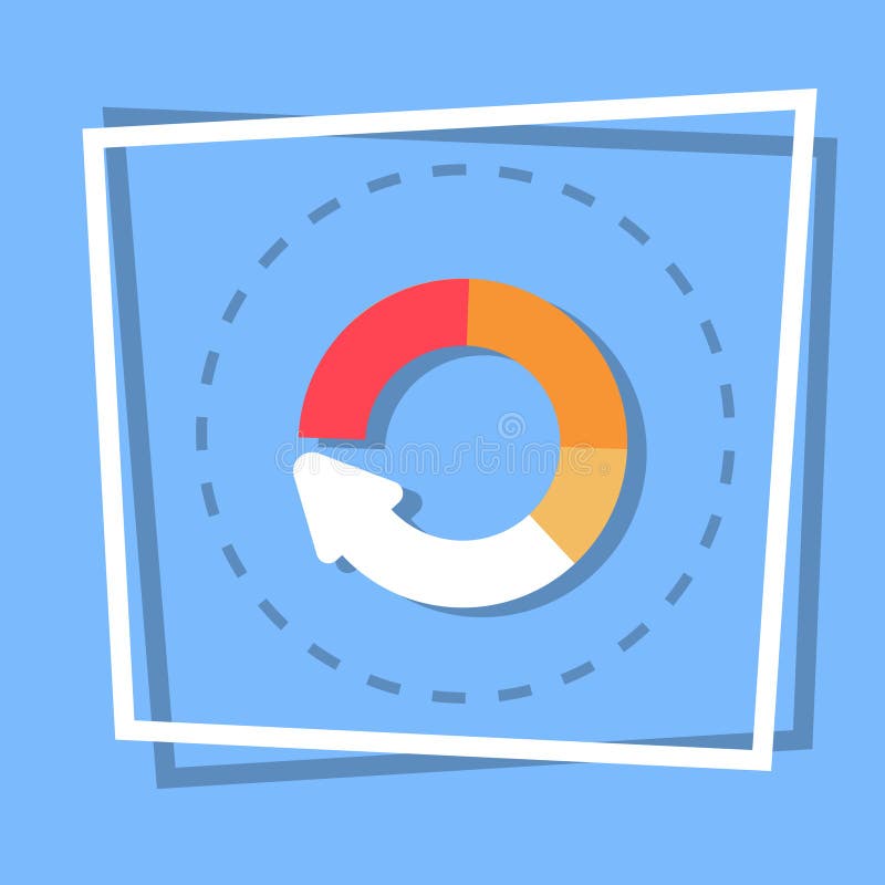 Circle Arrow Diagram Icon Reload Web Button Stock Vector - Illustration ...