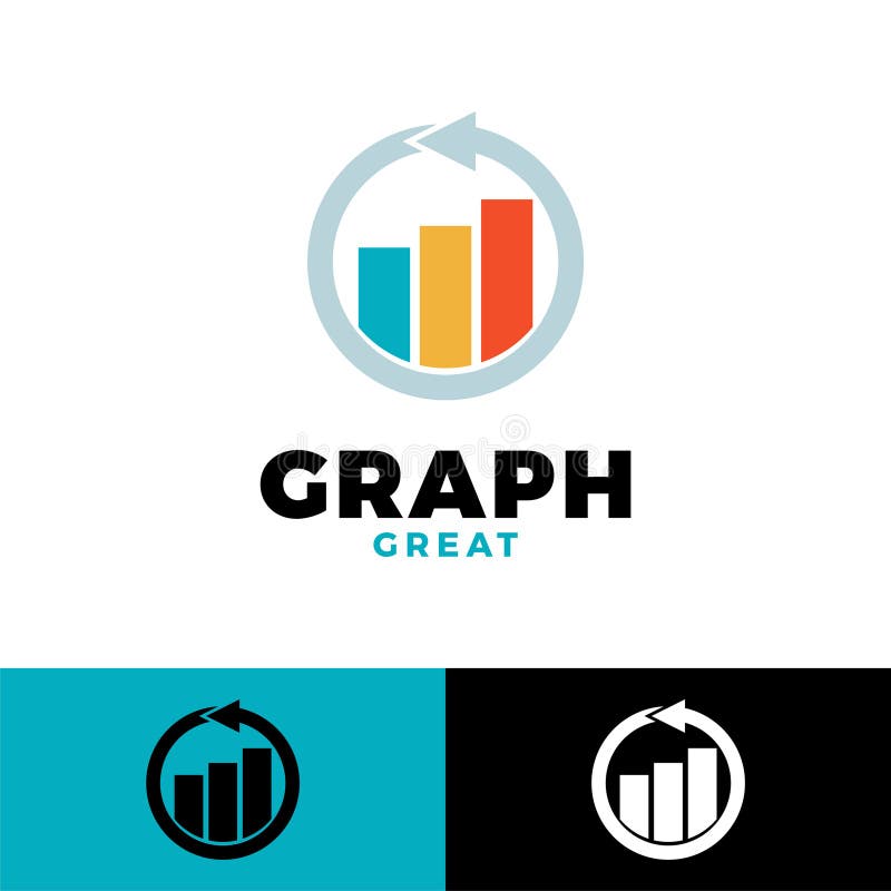 Circle Arrow Graph Icon Logo Design Template Stock Illustration ...