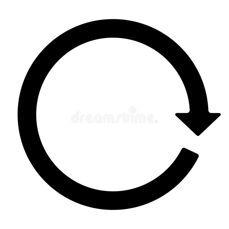 Circle Arrow Icon. Cycle, Resumption , Repeat Concept Stock Vector ...