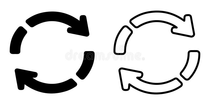 Circle Arrow Icon Set. Symbol of Reload, Refresh, Loading, Recycle and ... Circle Arrow Icon Set. Symbol of Reload, Refresh, Loading, Recycle and ...