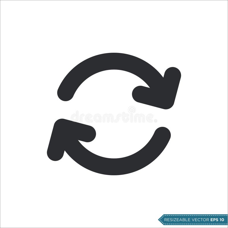Circle Arrow Icon Vector Template Stock Vector - Illustration of direction, business: 392465769