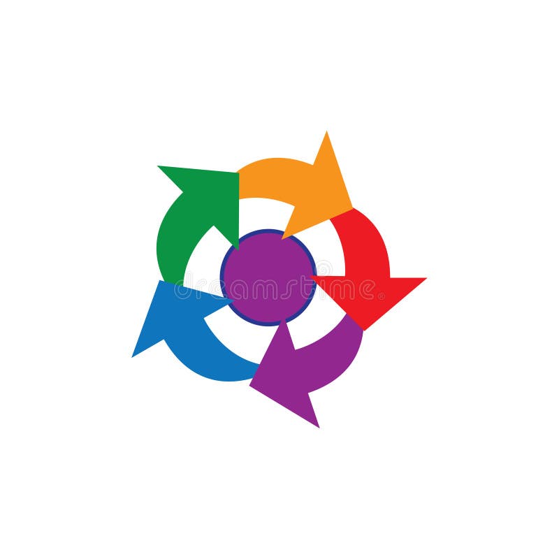 Circle Arrow Logo Design Vector Illustration Stock Illustration ...
