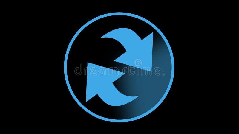 Circle Arrow, Refresh, Rotation Animation. Two Arrow Recycle Sign ...
