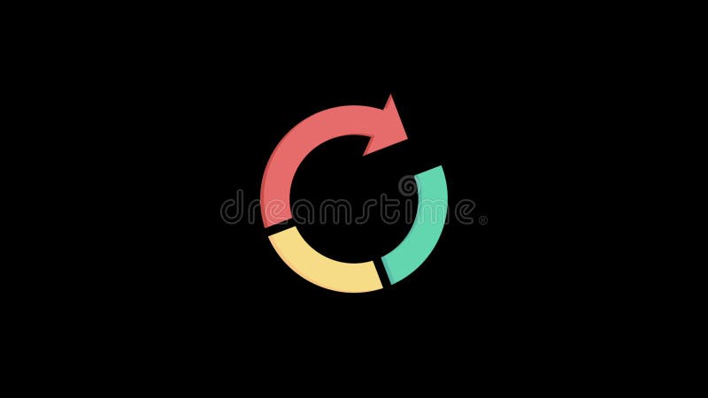 Loading Arrow Symbols Spinning Animation. 4k Video Stock Video - Video of process, technology ...