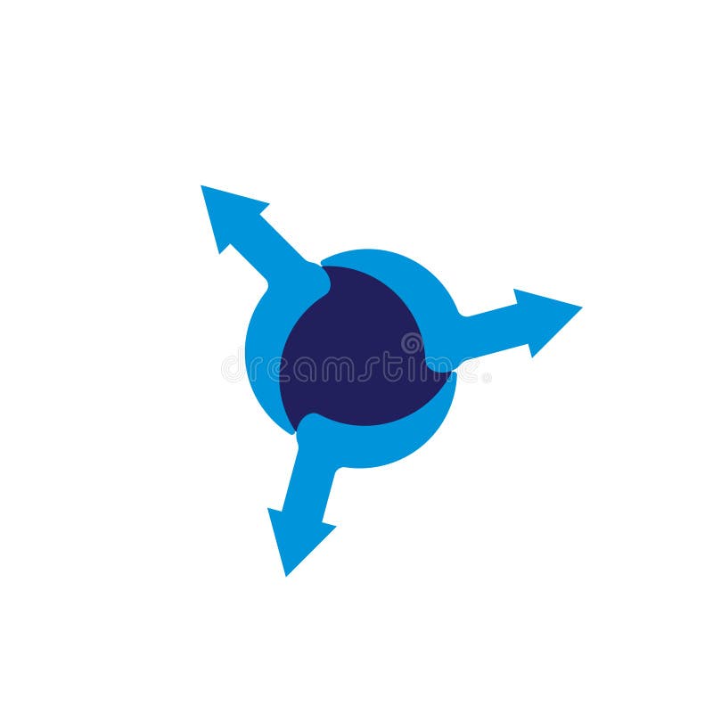 Circle Arrow Spread Global Icon Vector Stock Vector - Illustration of ...