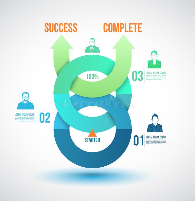 Circle Arrow Up To Success Complete Stock Vector - Illustration of ...