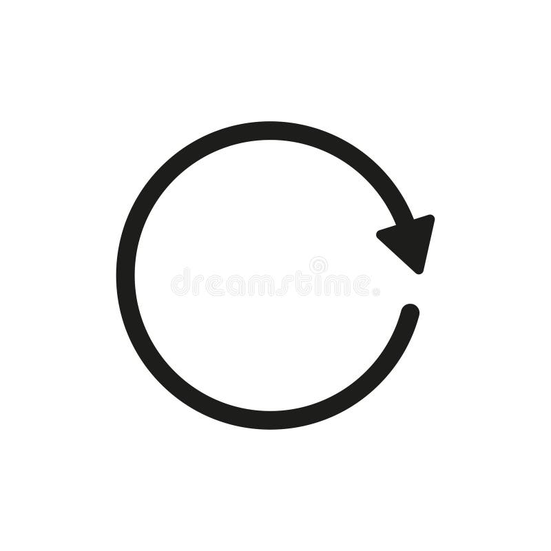 Circle Arrow Vector Icon. Recycling Icon Stock Vector - Illustration of ...