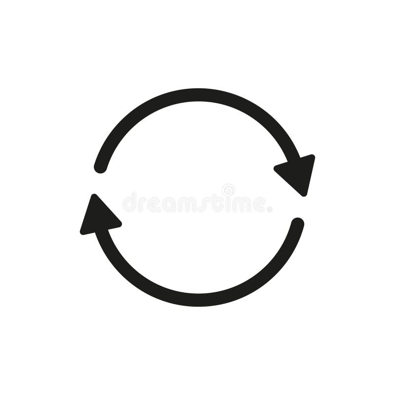 Circle Arrow Vector Icon. Recycling Icon Stock Vector - Illustration of ...