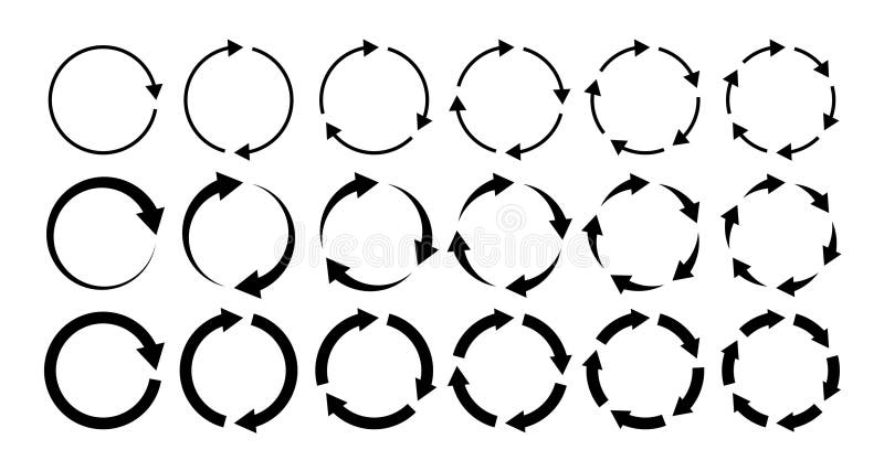 Circle Arrows. Circular Process, Rotate Infographic Element. Round Step ...