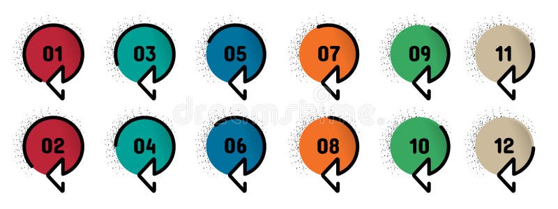 Numbers in Colorful Gradient Frames. Vector Set Stock Vector ... Numbers in Colorful Gradient Frames. Vector Set Stock Vector ...