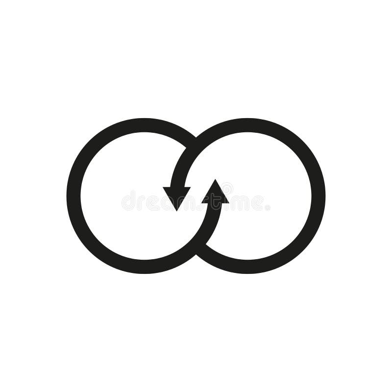 Circle with Arrows in the Form of an Infinity Symbol Icon Stock Vector ...