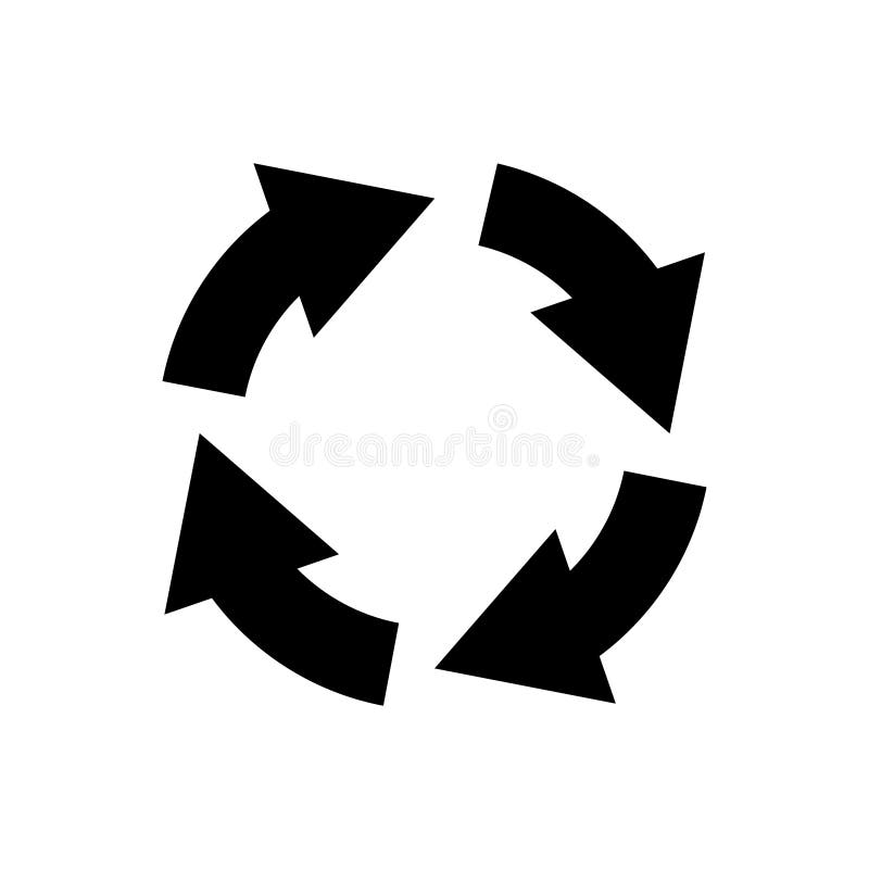 Circle Arrows Icon Vector. Refresh Illustration Sign. Reload Symbol ...