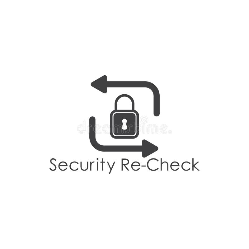 Circle Arrows Padlock Symbol Vector Stock Vector - Illustration of ...