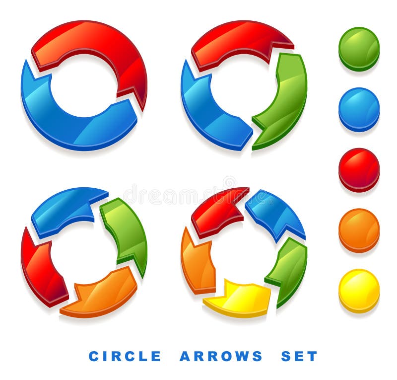 Circle arrows set. stock vector. Illustration of objects - 22799108