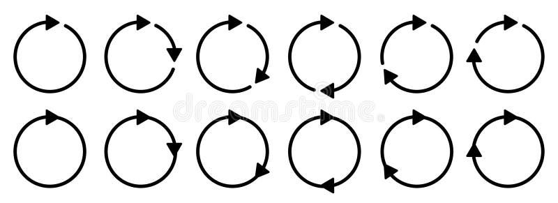 Circle Arrows Set, Loading Symbols, Arrow Recycle, Using Recycled ...