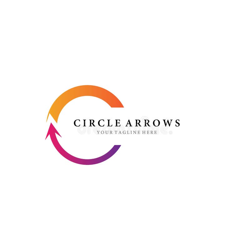 Circle Arrows Logo Template Stock Illustration - Illustration of luck ...