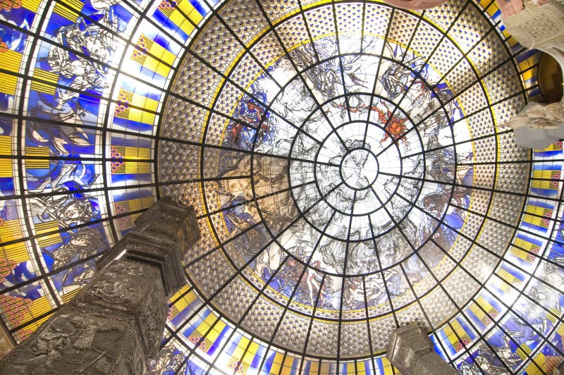 Circle art interior design stock image. Image of geometry - 16671727