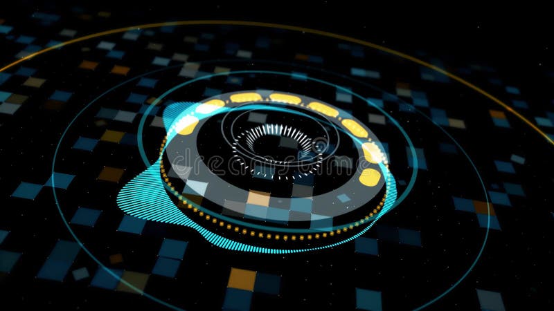 Circle Audio Equalizer Background. Animation. Abstract Circular ...