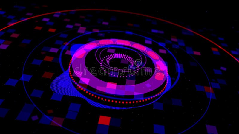 Circle Audio Equalizer Background. Animation. Abstract Circular ...