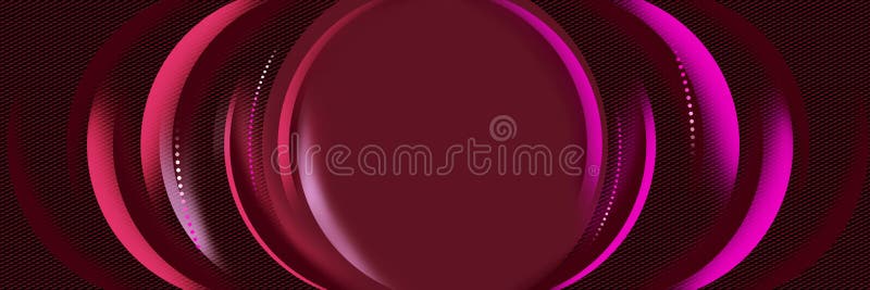 Circle Aurora Banner Design Stock Illustration - Illustration of ...