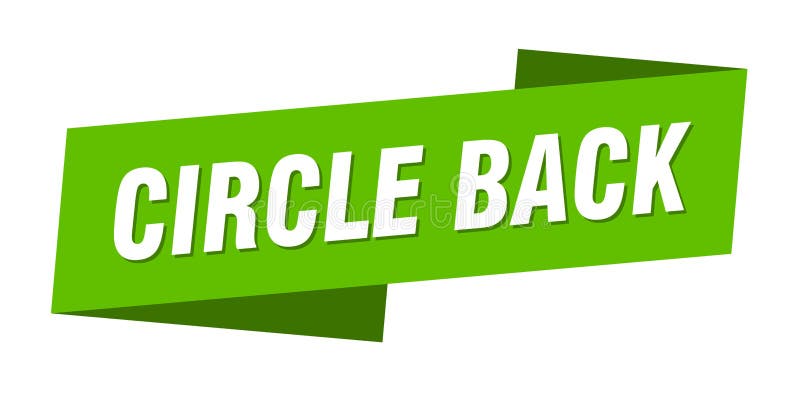 Circle Back Banner Template. Circle Back Ribbon Sign Stock Vector ...