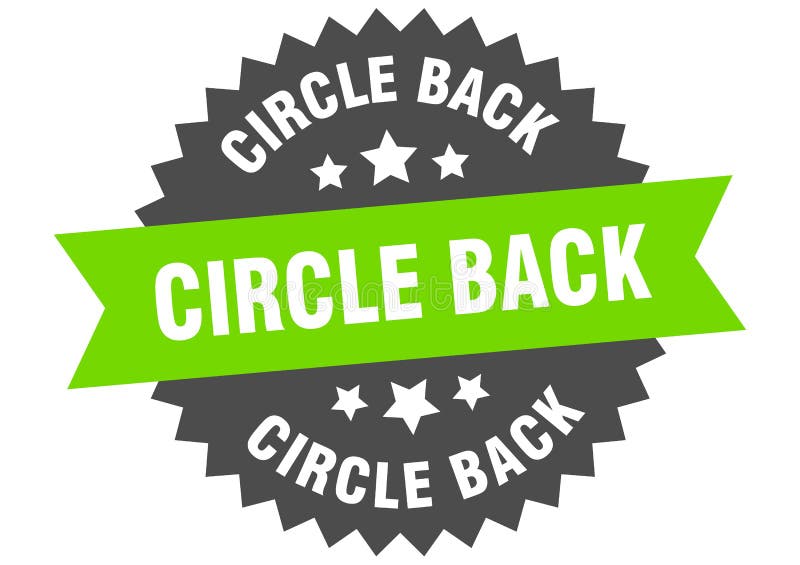 Circle Back Sign. Circle Back Circular Band Label. Circle Back Sticker ...