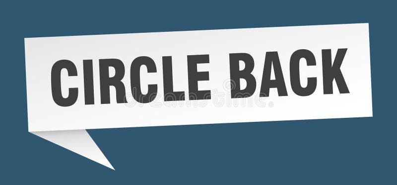Circle Back Speech Bubble. Circle Back Ribbon Sign Stock Vector ...