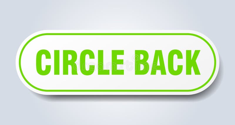 Circle back sticker. stock vector. Illustration of banner - 197148217