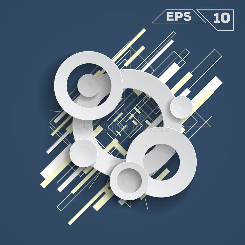 Circle Background Flat Design Stock Vector - Illustration of digital ...