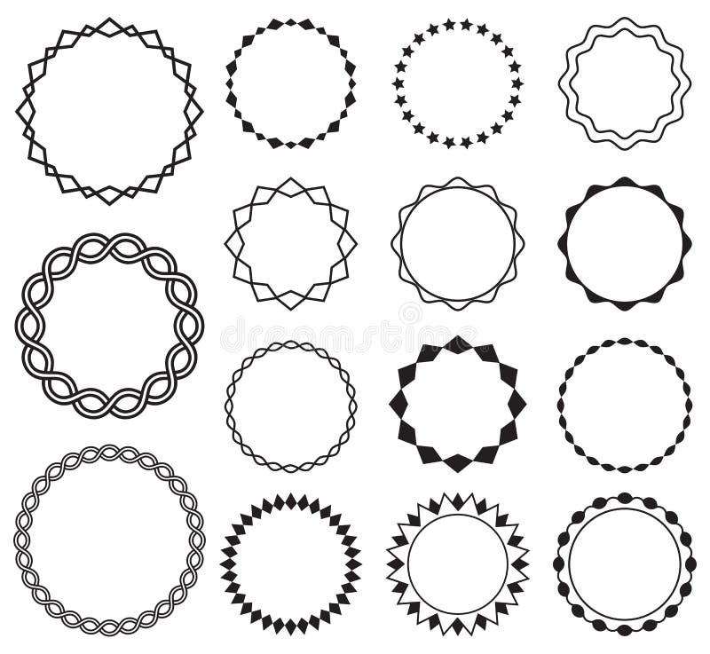 Vintage Circle Badges Frame Label Sticker Badge Icon Vector ...