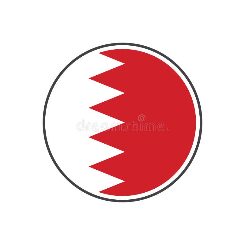 Bahrain National Flag Circle Stock Vector - Illustration of travel ...