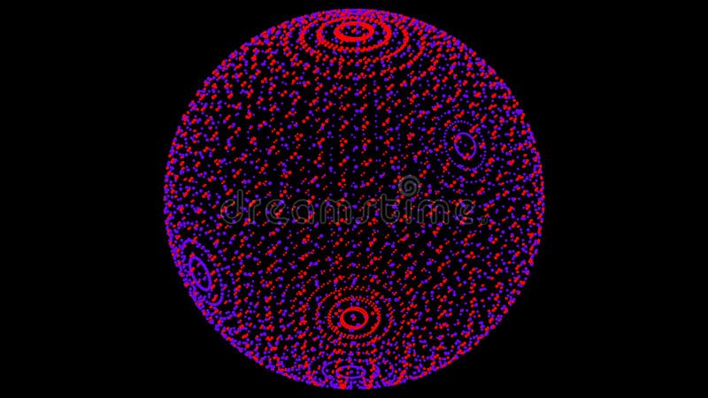 Circle Ball Dots Particle Design. Sphere of Spinning Points, Particles ...