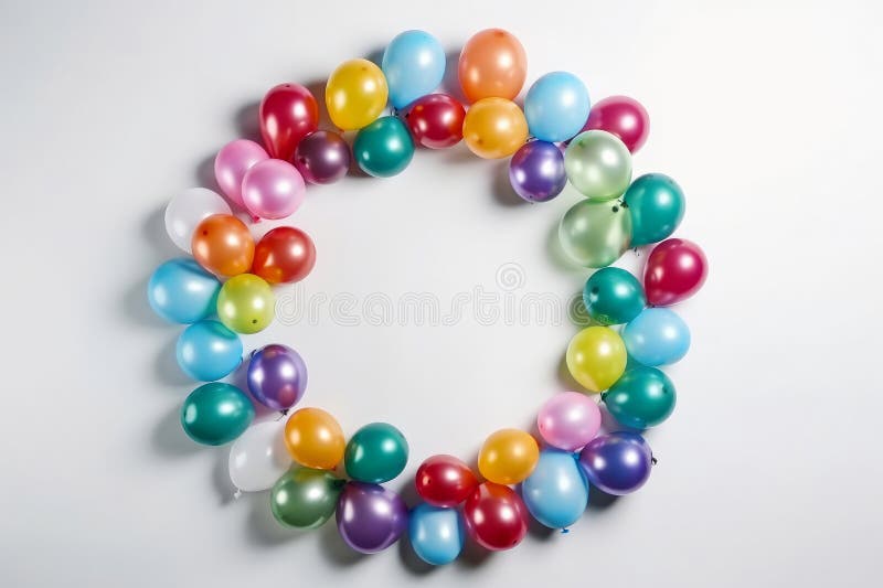 Circle Balloon Frame. Illustration AI Generative Stock Illustration ...