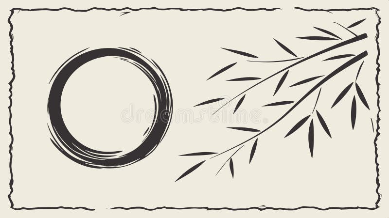 Circle and Bamboo Branches, Zen Design, Simplicity and Nature ...