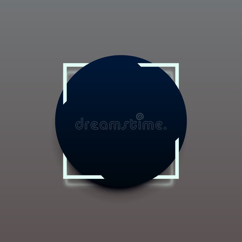 Circle banner on grey stock vector. Illustration of glossy - 103199052