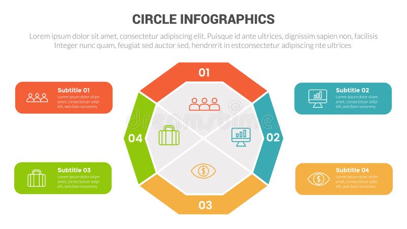 Circle Base Infographics Template Diagram Banner with Big Circle ...