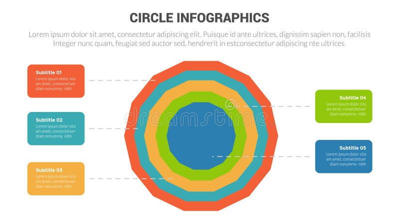 Circle Base Infographics Template Diagram Banner with Big Circle Shape ...