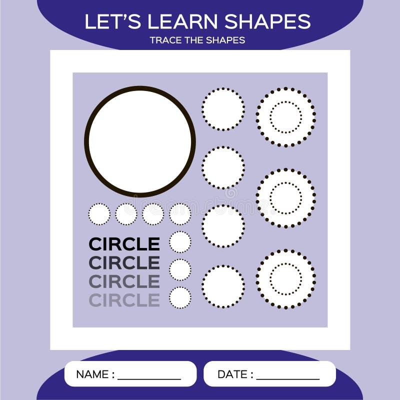 Learn Shapes. Circle. Handwriting Practice. Trace and Write ...