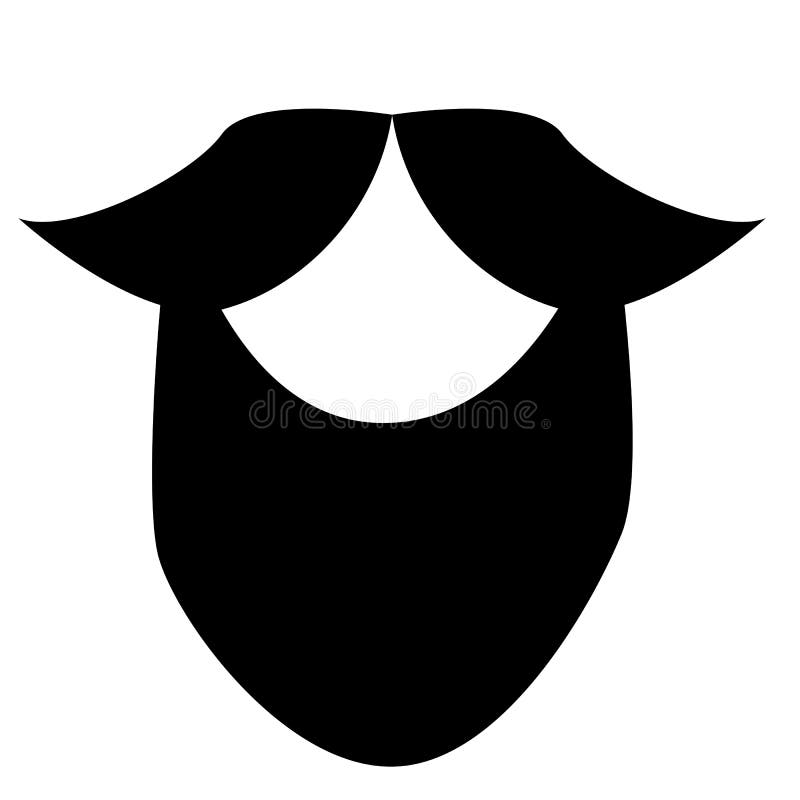 Circle Beard Style. Beard and Mustache Icon Stock Vector - Illustration ...
