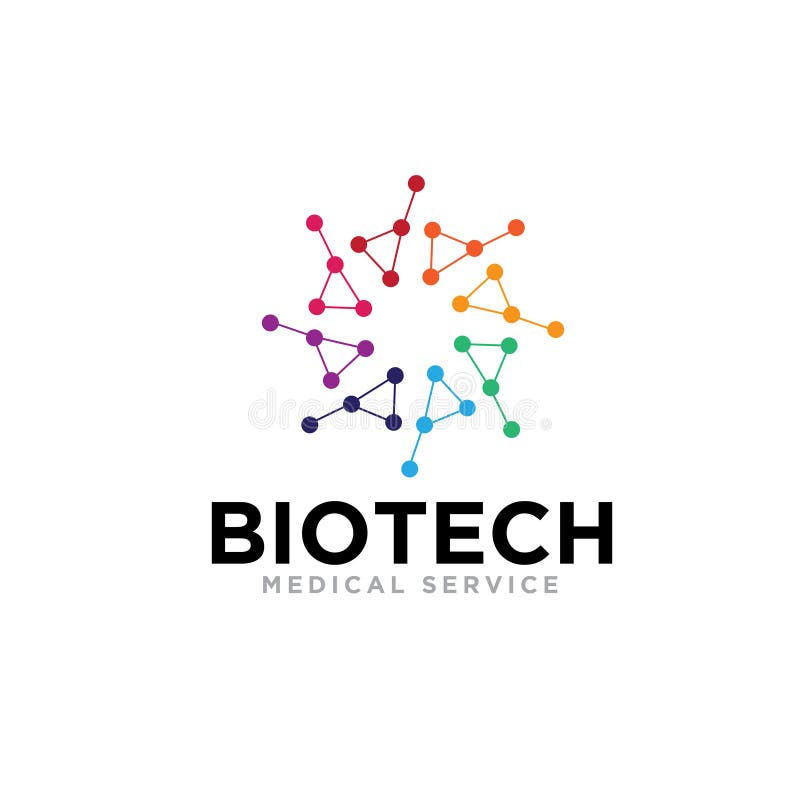 Circle Bio Tech Molecule Logo Designs for Medical Service Stock Vector ...