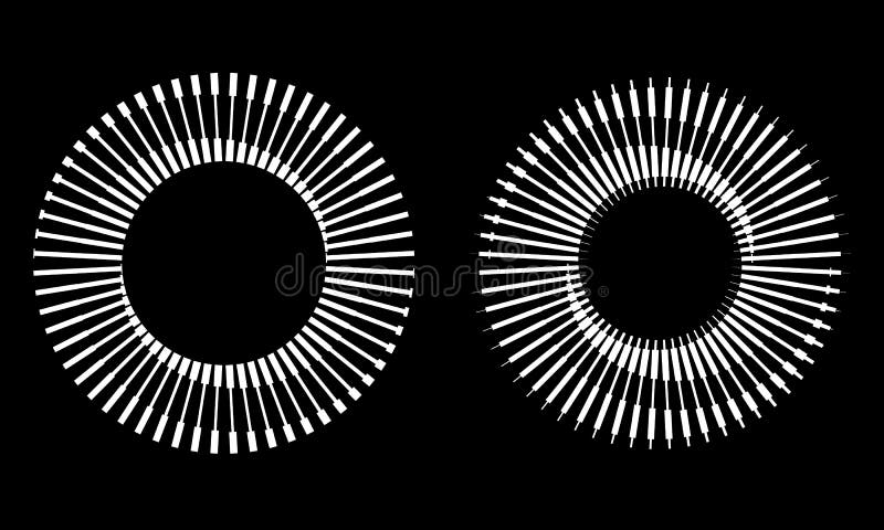 Blue Circle Logo With White Lines