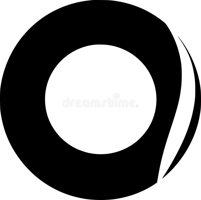 Circle - Black and White Vector Illustration Stock Illustration ...