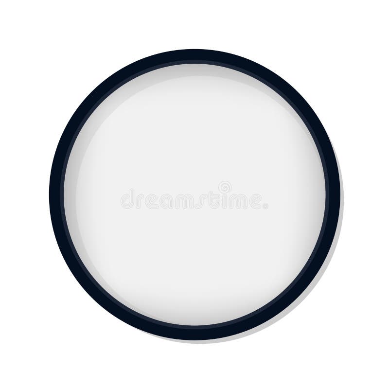Circle Blank Picture Frame Isolated Stock Vector - Illustration of ...
