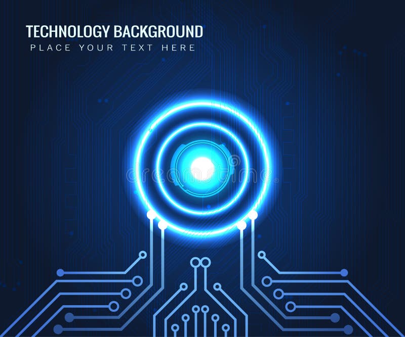 Circle Blue Abstract Technology Innovation Concept Vector Background ...